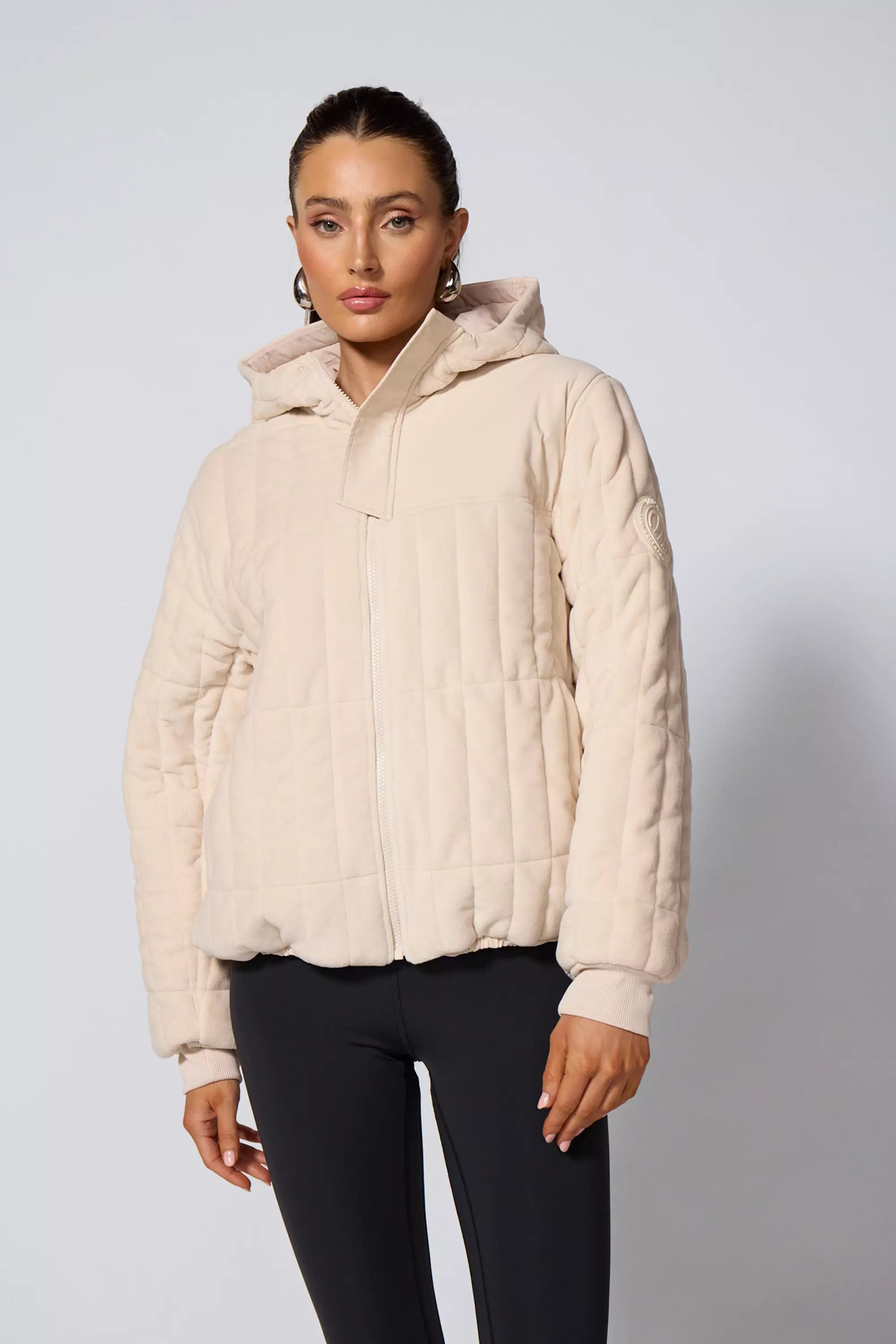 Plush Quilted Jacket - Stone | MPG Sport