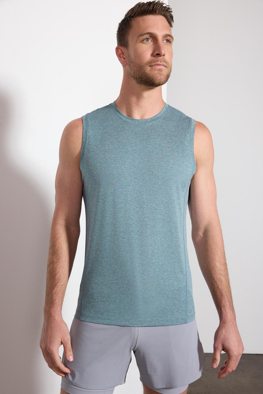 Conquer Crew Neck Tank - Hydro Melange | MPG Sport