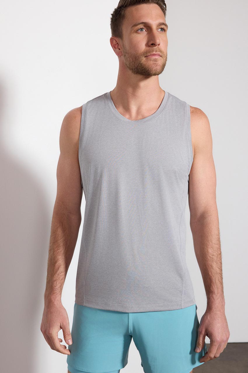 Conquer Scoop Neck Tank - Sleet Melange | MPG Sport